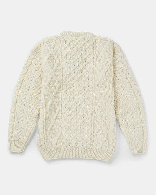 Mens Worsted Wool Sweater by Aran Mills - aranstore.co.uk